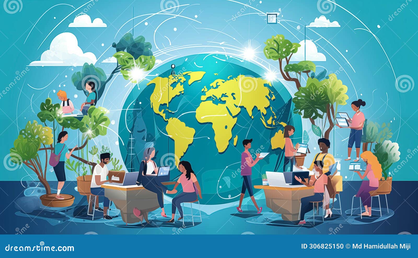 Capturing Global Learning through Retro Wave Imagery, Learning Concept ...