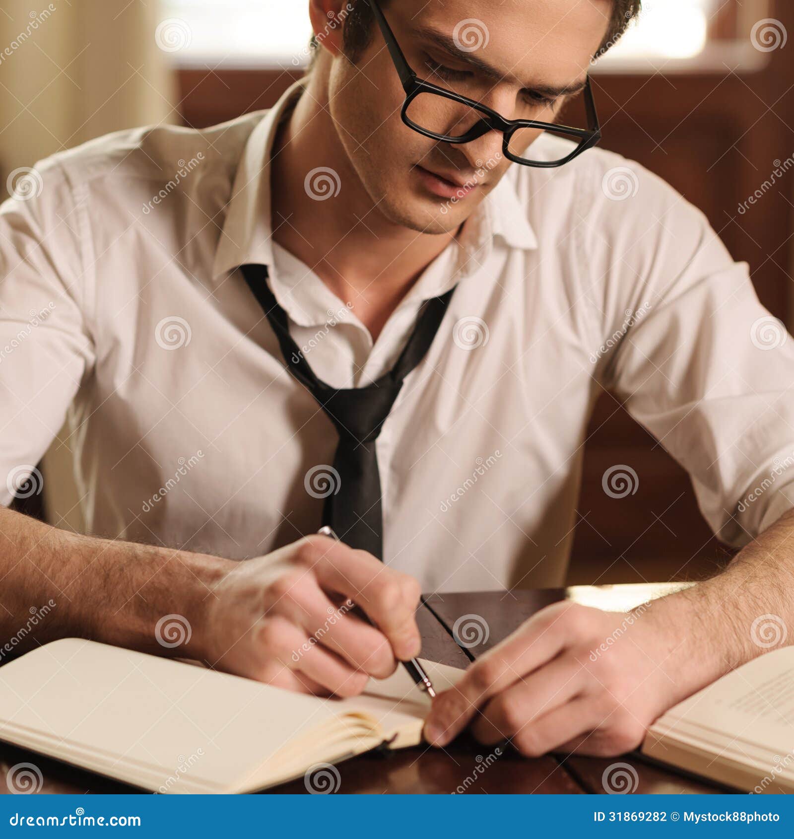 Capturing his thoughts stock photo. Image of 2025, author - 31869282
