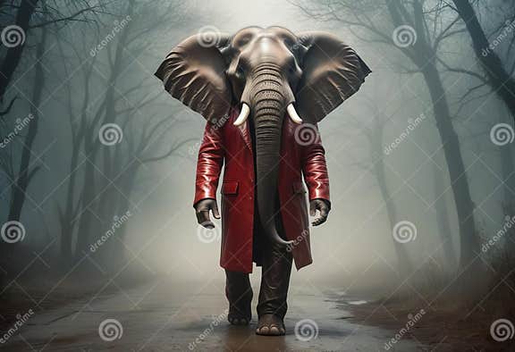 Capturing a Horned Elephant Stock Illustration - Illustration of horned ...