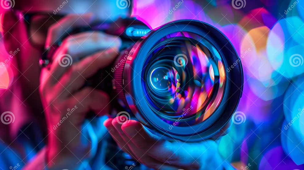 Capturing Light Magic through Prism Lenses, Ai Generated Stock ...