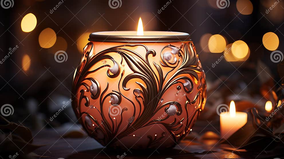 Capturing the Magic Details of Flickering Candle Flames Stock ...