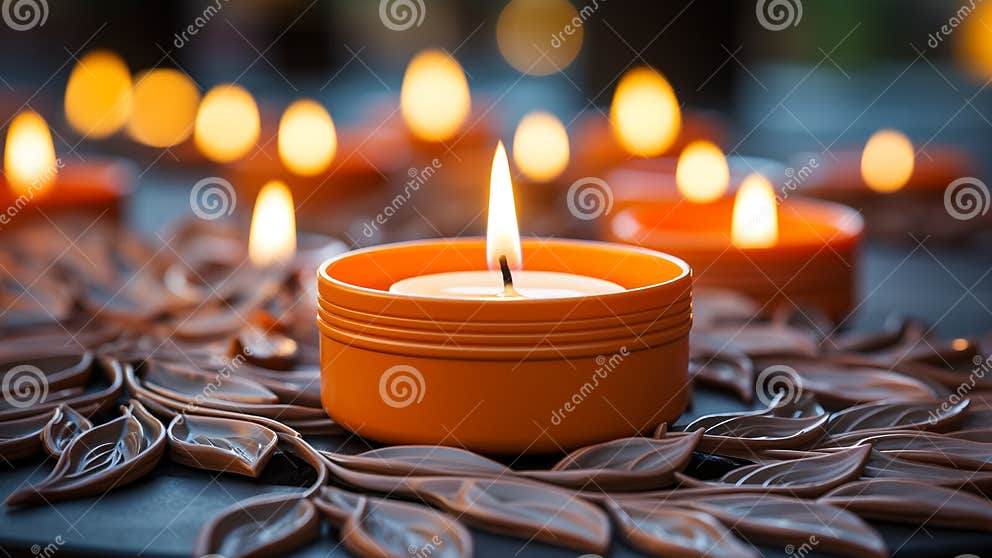 Capturing the Magic Details of Flickering Candle Flames Stock Image ...