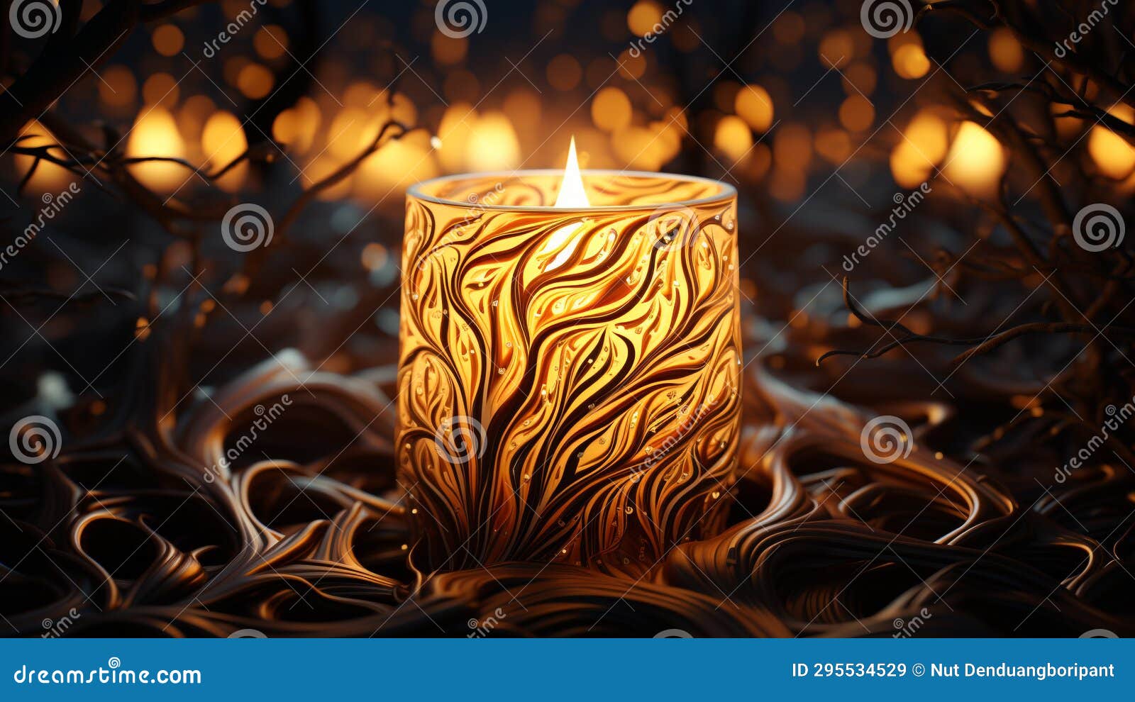 Capturing the Magic Details of Flickering Candle Flames Stock ...