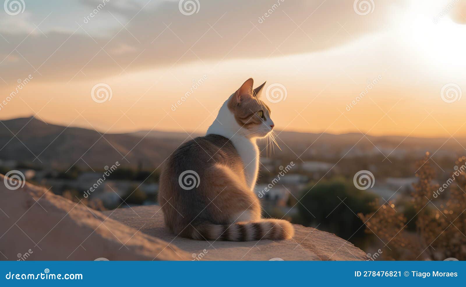 Capturing the Magic of Golden Hour: a Mesmerizing Cat Portrait Stock ... Capturing the Magic of Golden Hour: a Mesmerizing Cat Portrait Stock ...