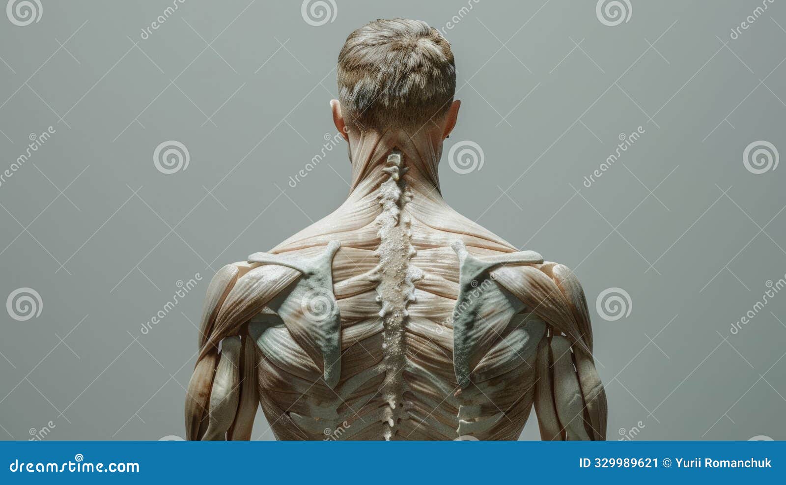 Capturing Musculoskeletal Challenges Detailed Back View Emphasizing ...