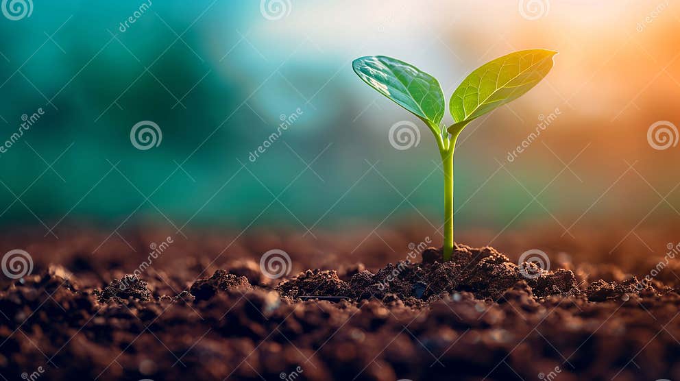 Close-Up of a Small Tree in Its Early Stages of Development Stock ...