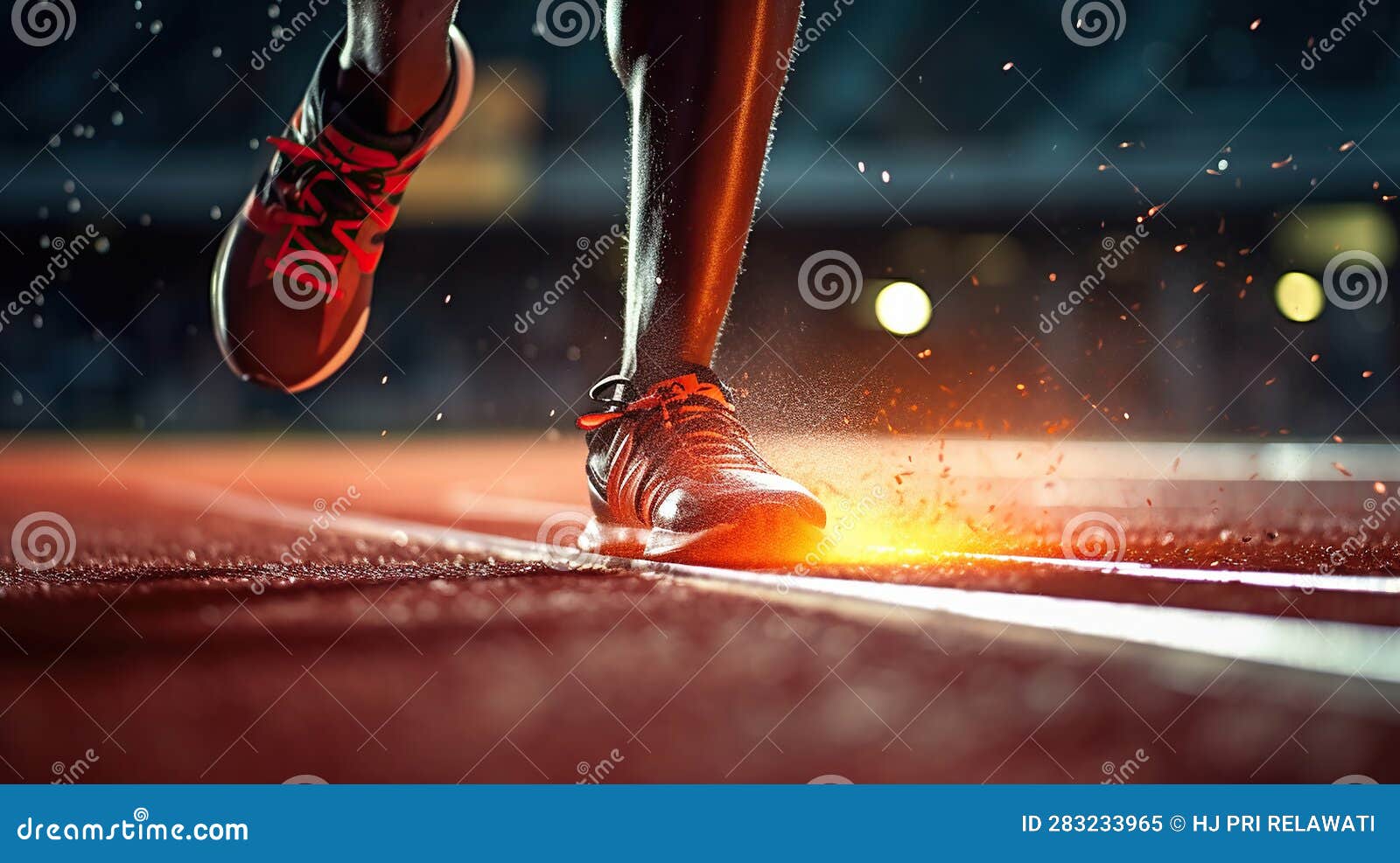 Capturing the Speed of Track and Field Athletes. Generative Ai Stock ...