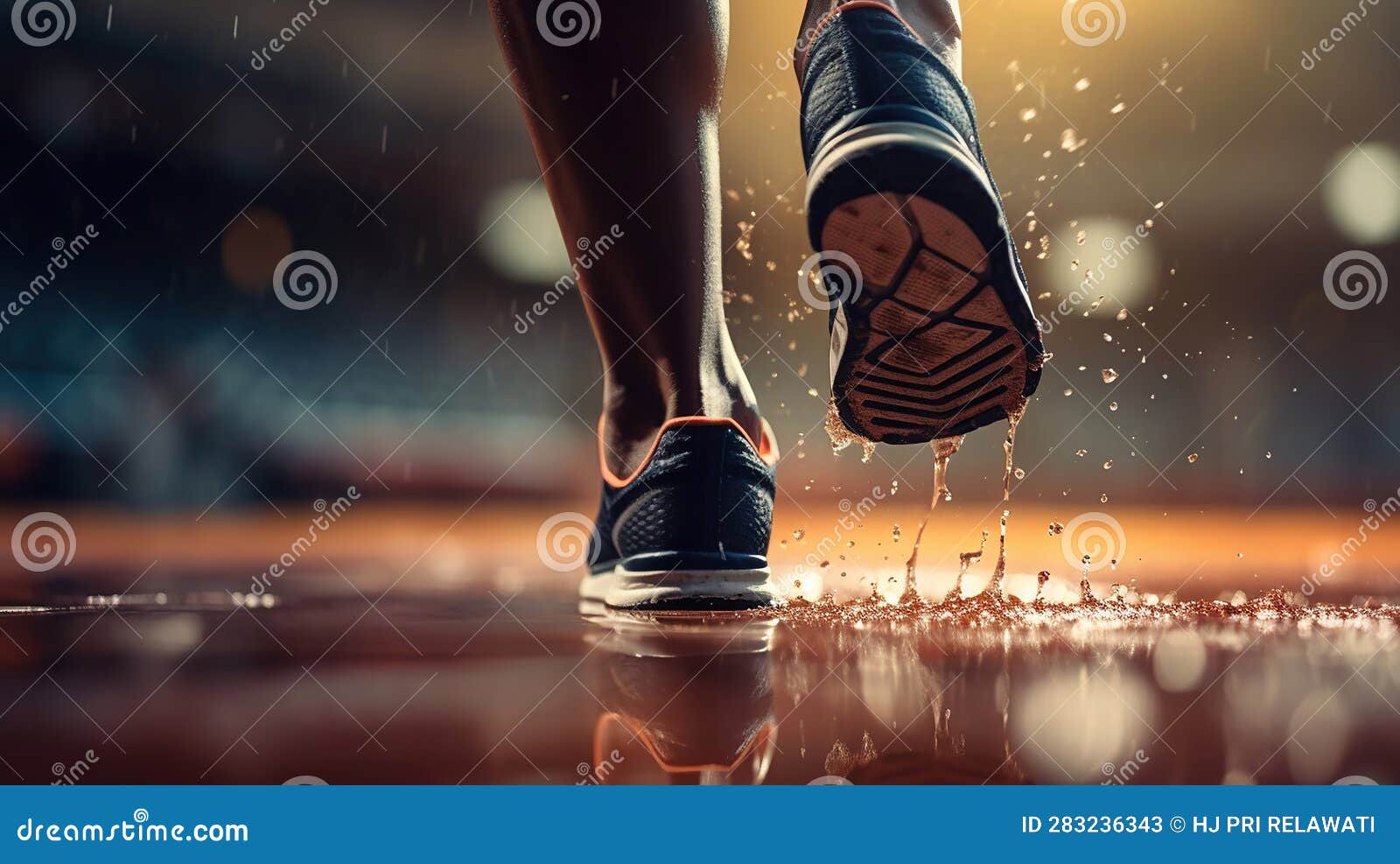 Capturing the Speed of Track and Field Athletes. Generative Ai Stock ...