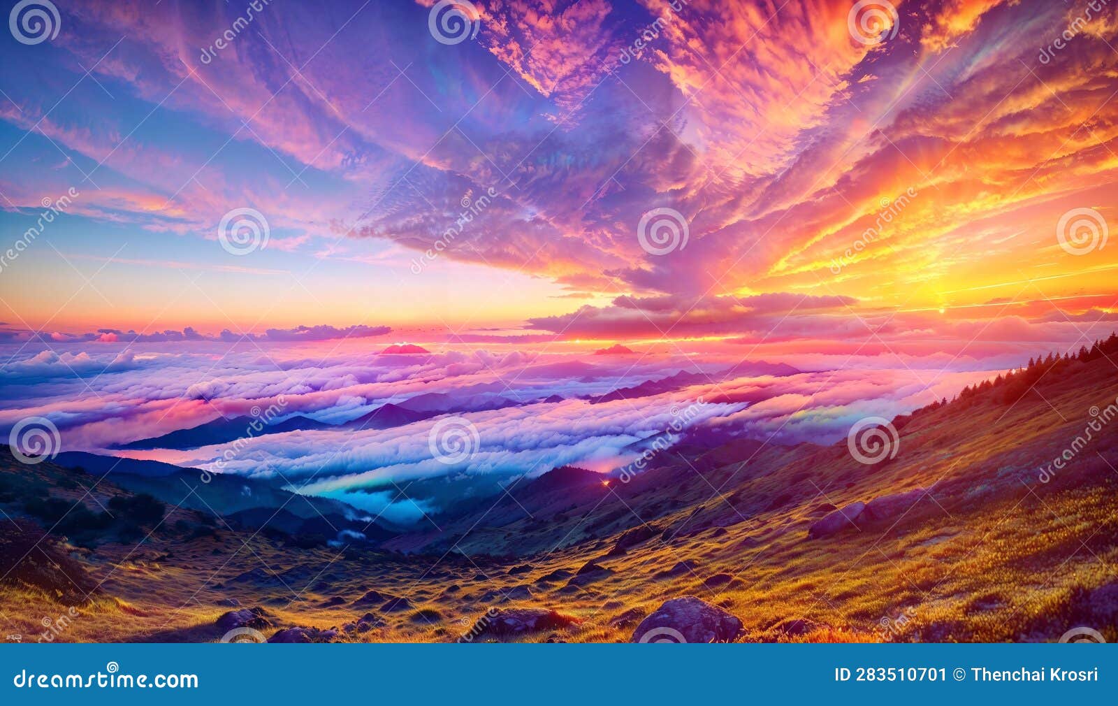 Capturing the Utterly Spectacular Sunset with Colourful Clouds and an ...