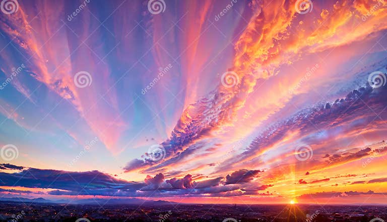 Capturing the Utterly Spectacular Sunset with Colourful Clouds and an ...