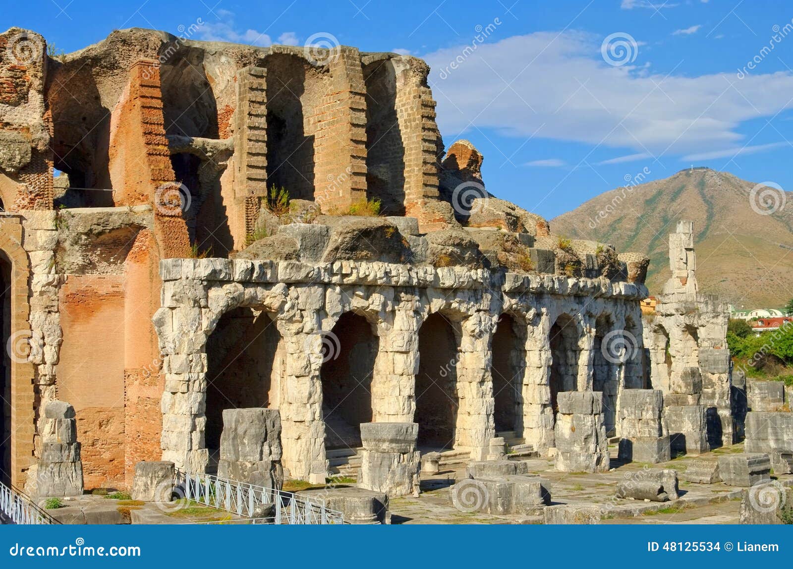 Capua amphitheatre stock photo. Image of wall, campania - 48125534