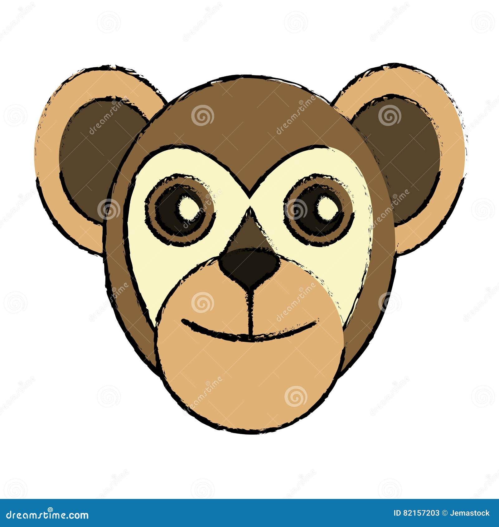 Capuchin Primate Brazil Fauna Drawing Cartoon Vector | CartoonDealer ...