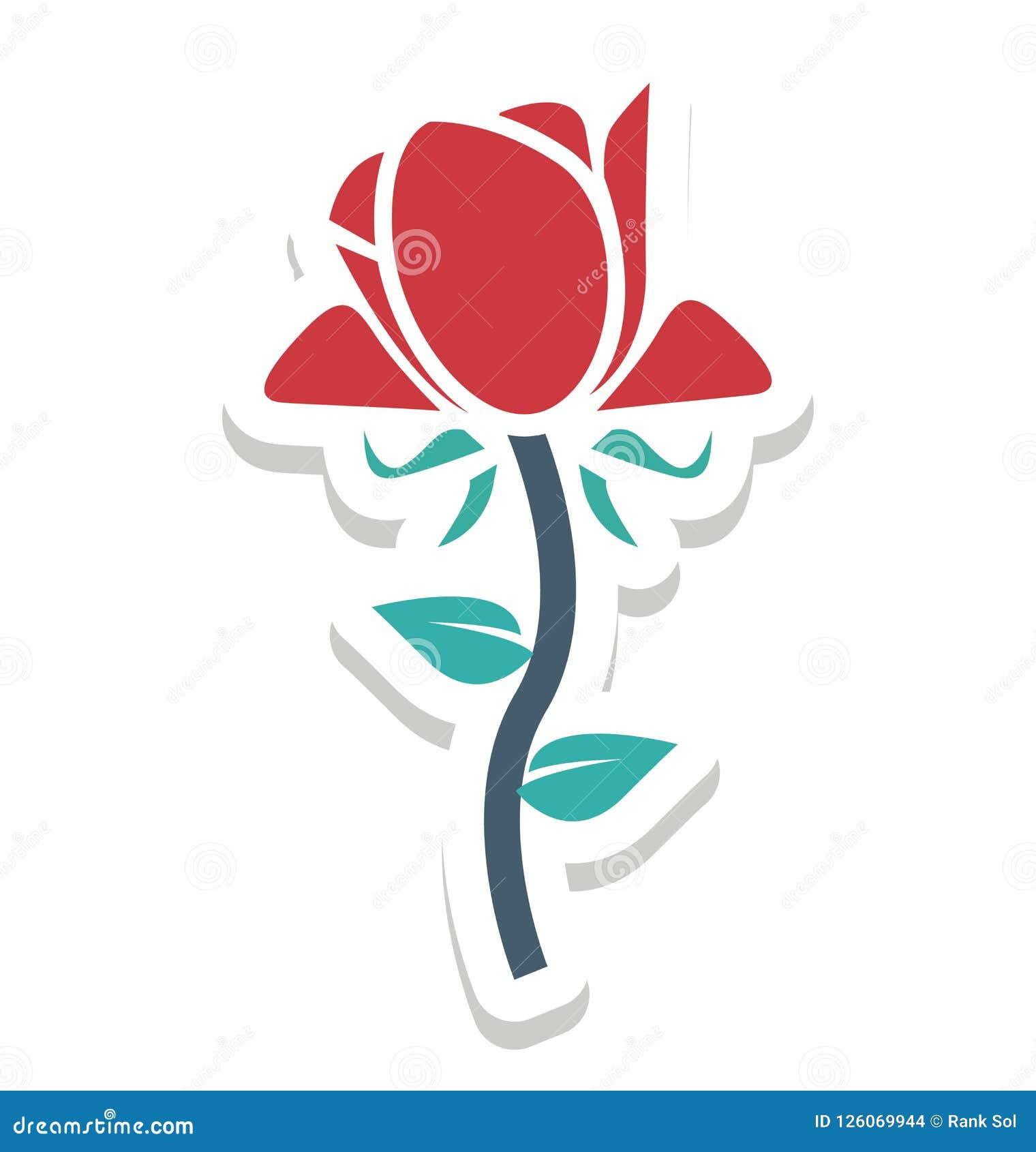 Capullo De Rosa, Icono Del Vector De La Flor Editable Ilustración del ...