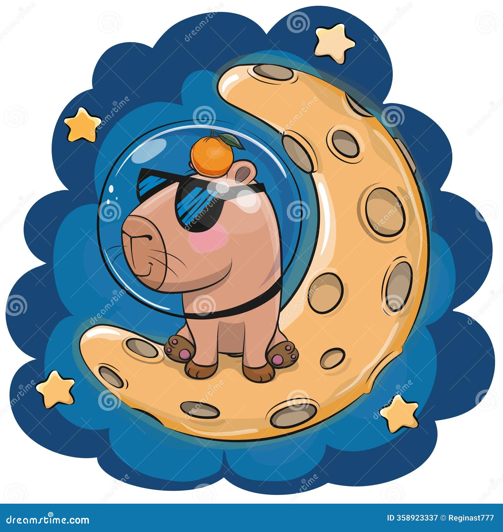 Capybara Science Experiments Set Vector Illustration | CartoonDealer ...