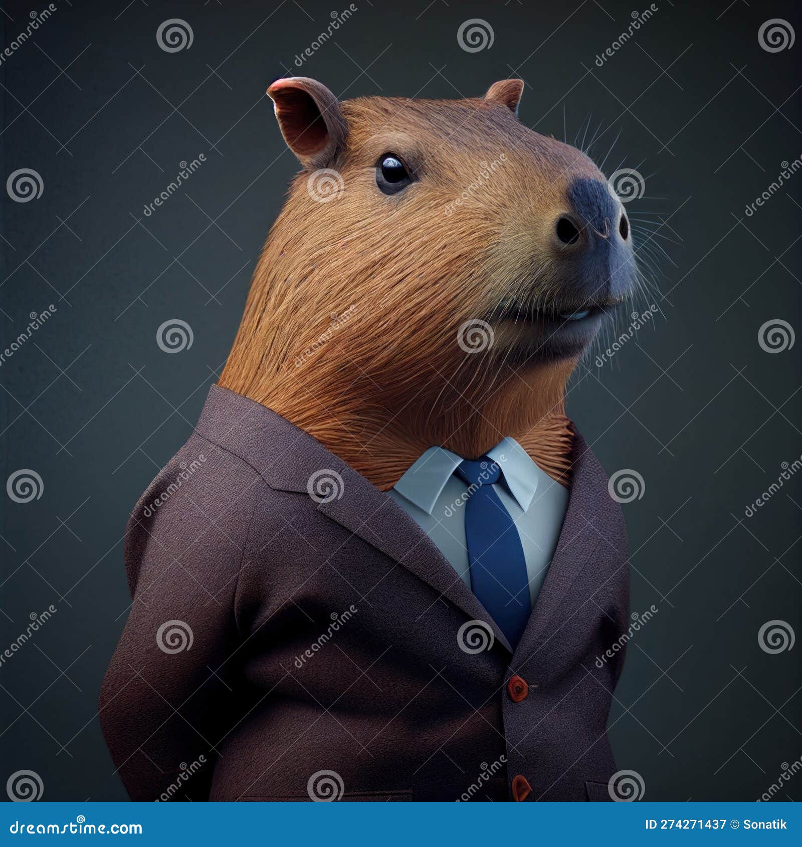 Capybara In A Business Suit Generated AI Royalty-Free Stock Image ...