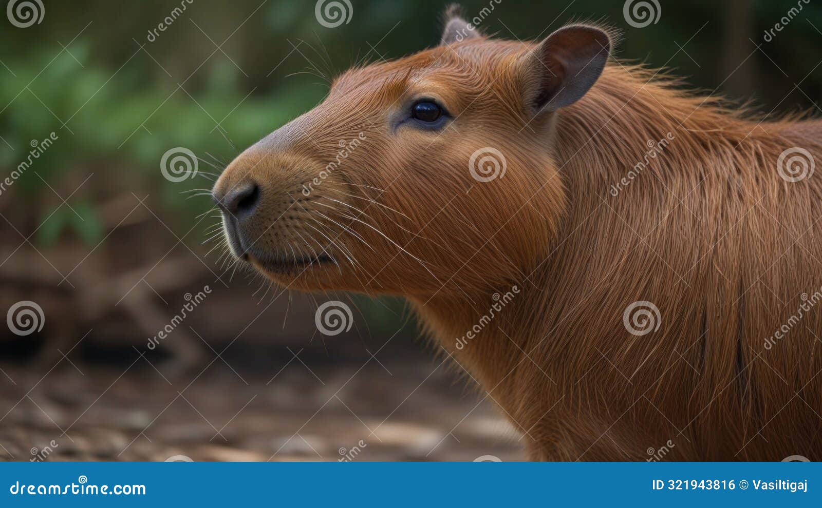 Capybara Close-Up stock illustration. Illustration of whisker - 321943816