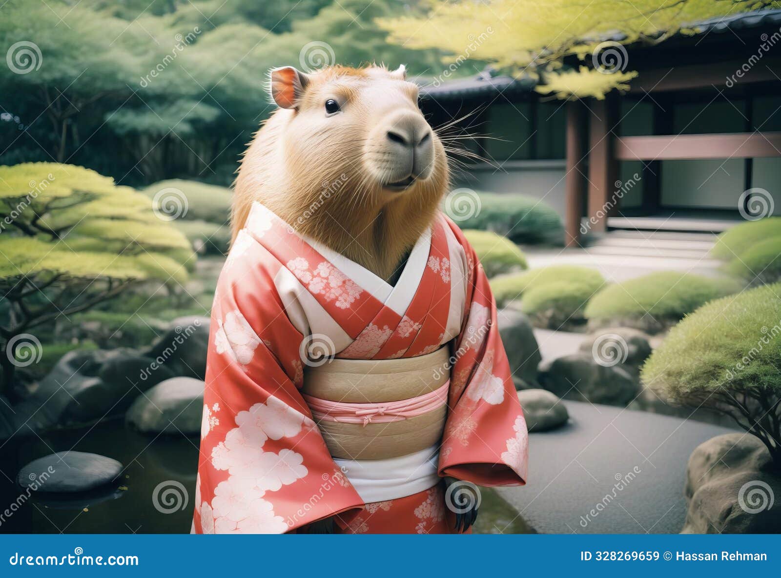 Capybara Con Ropa Humanoide Stock Illustration - Illustration of ...