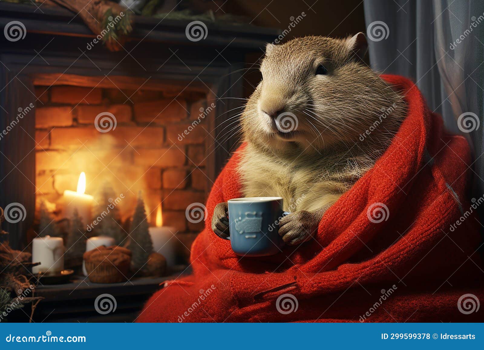Capybara Dressed As Santa Claus Stock Photography | CartoonDealer.com ...