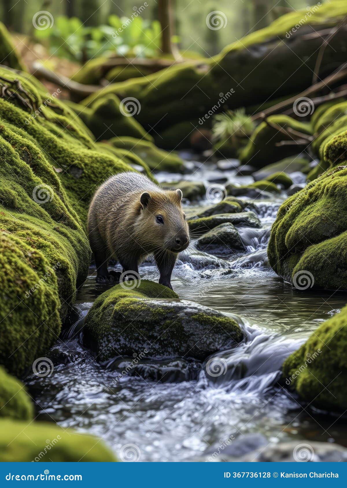 Curious Capybara Exploring Its Habitat Royalty-Free Stock Photography | CartoonDealer.com #369113435