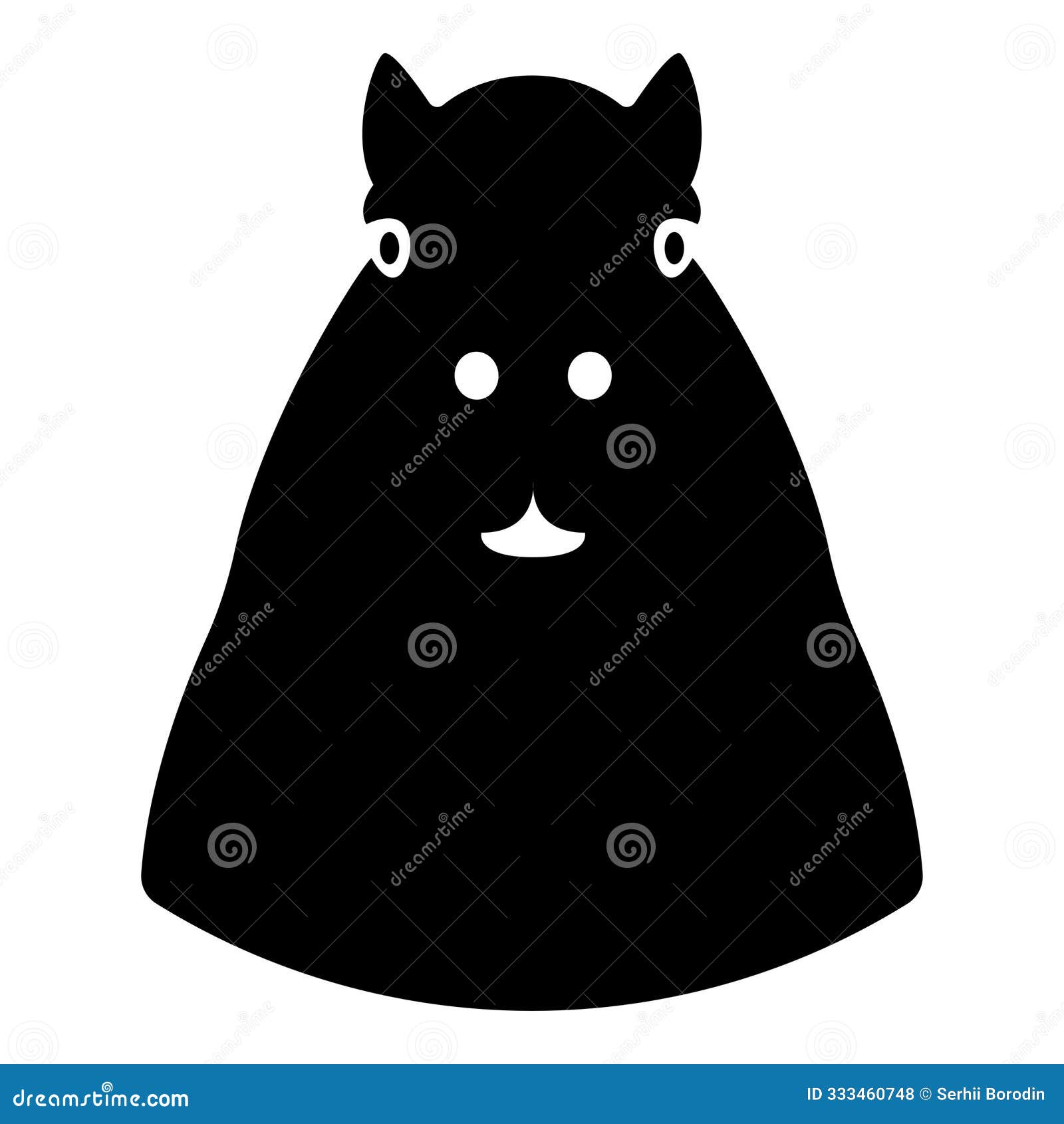 Capybara Head Icon Black Color Vector Illustration Image Flat Style ...
