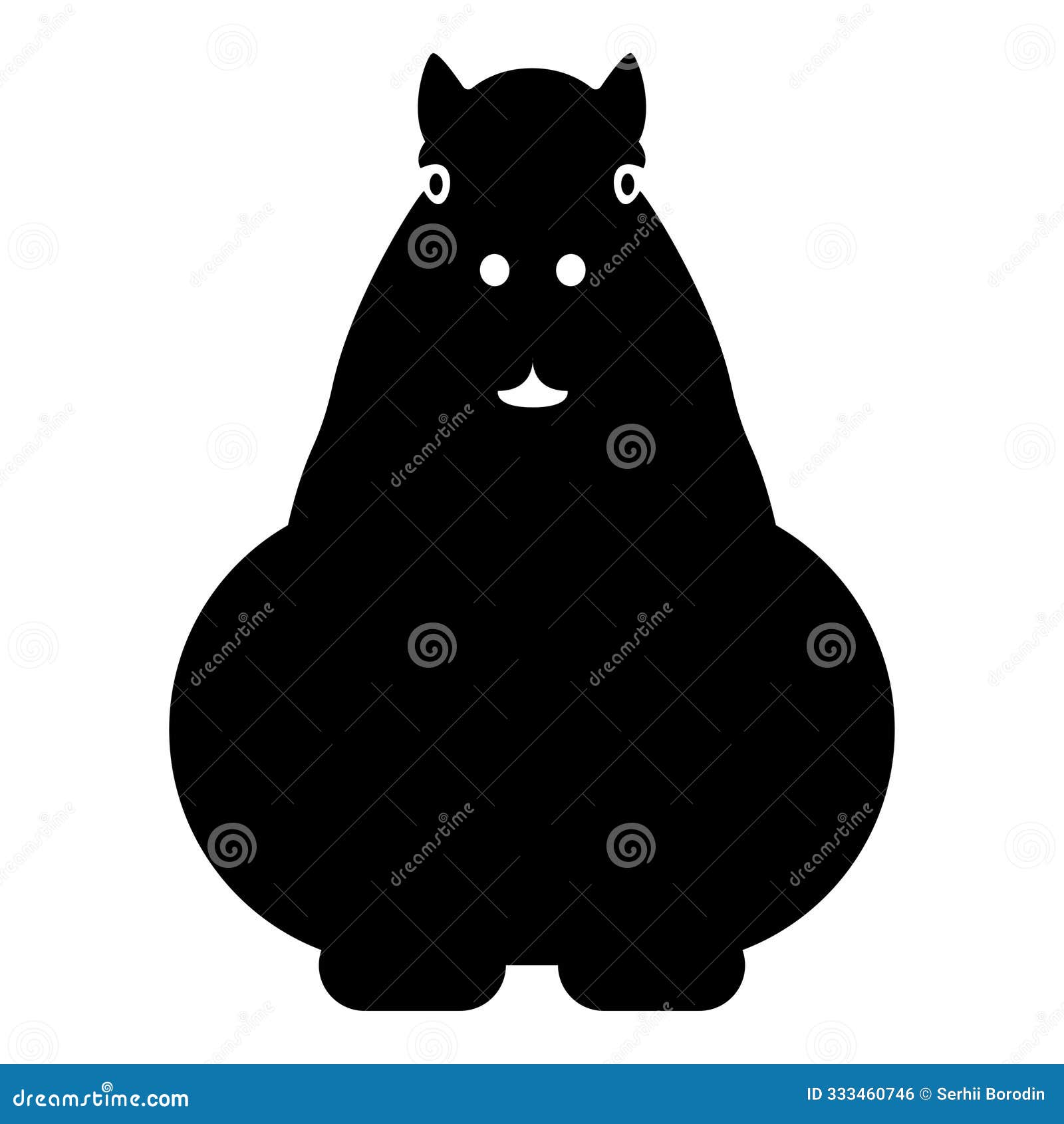 Capybara Icon Black Color Vector Illustration Image Flat Style Stock ...