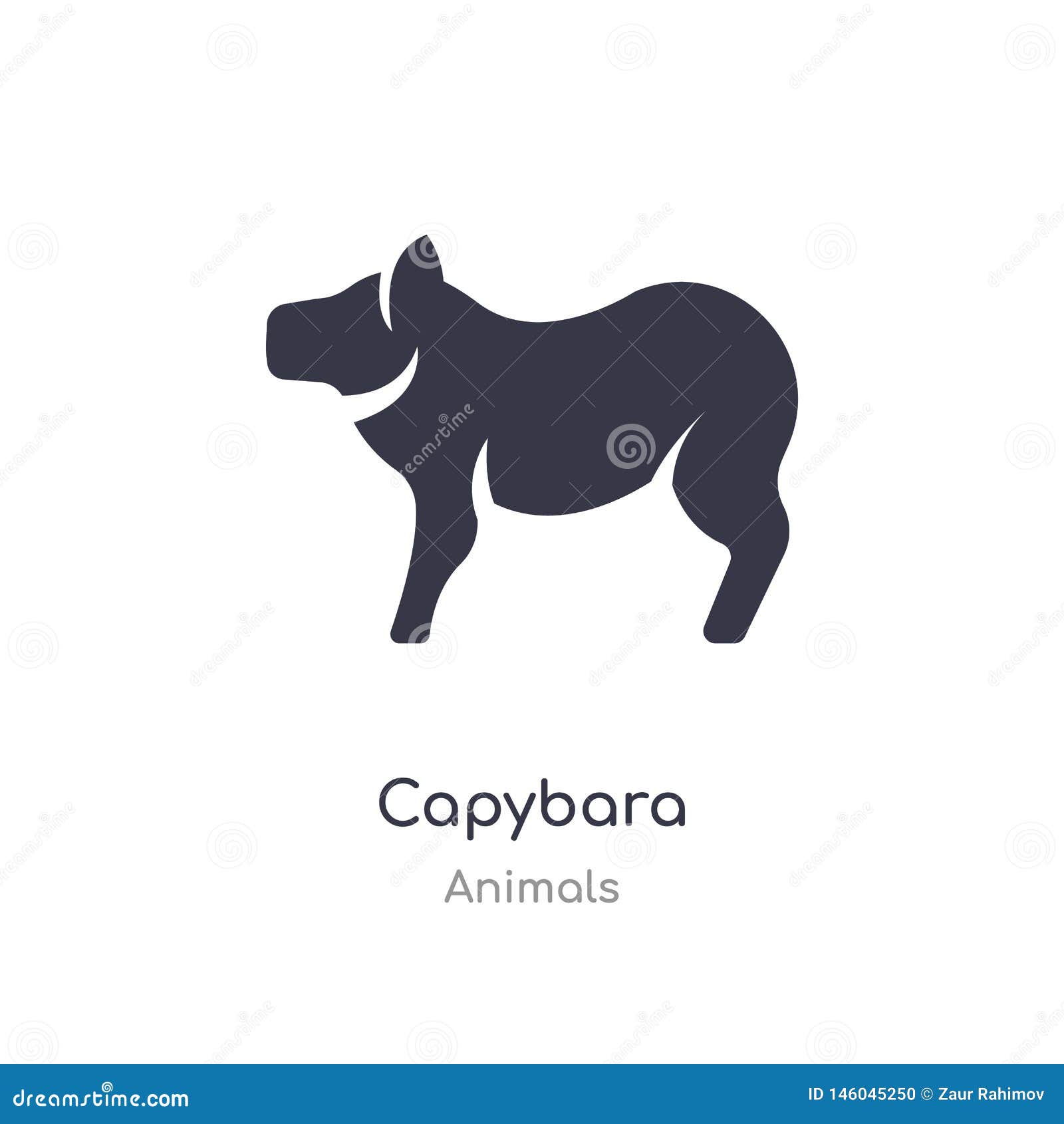 Capybara Icon. Isolated Capybara Icon Vector Illustration from Animals ...