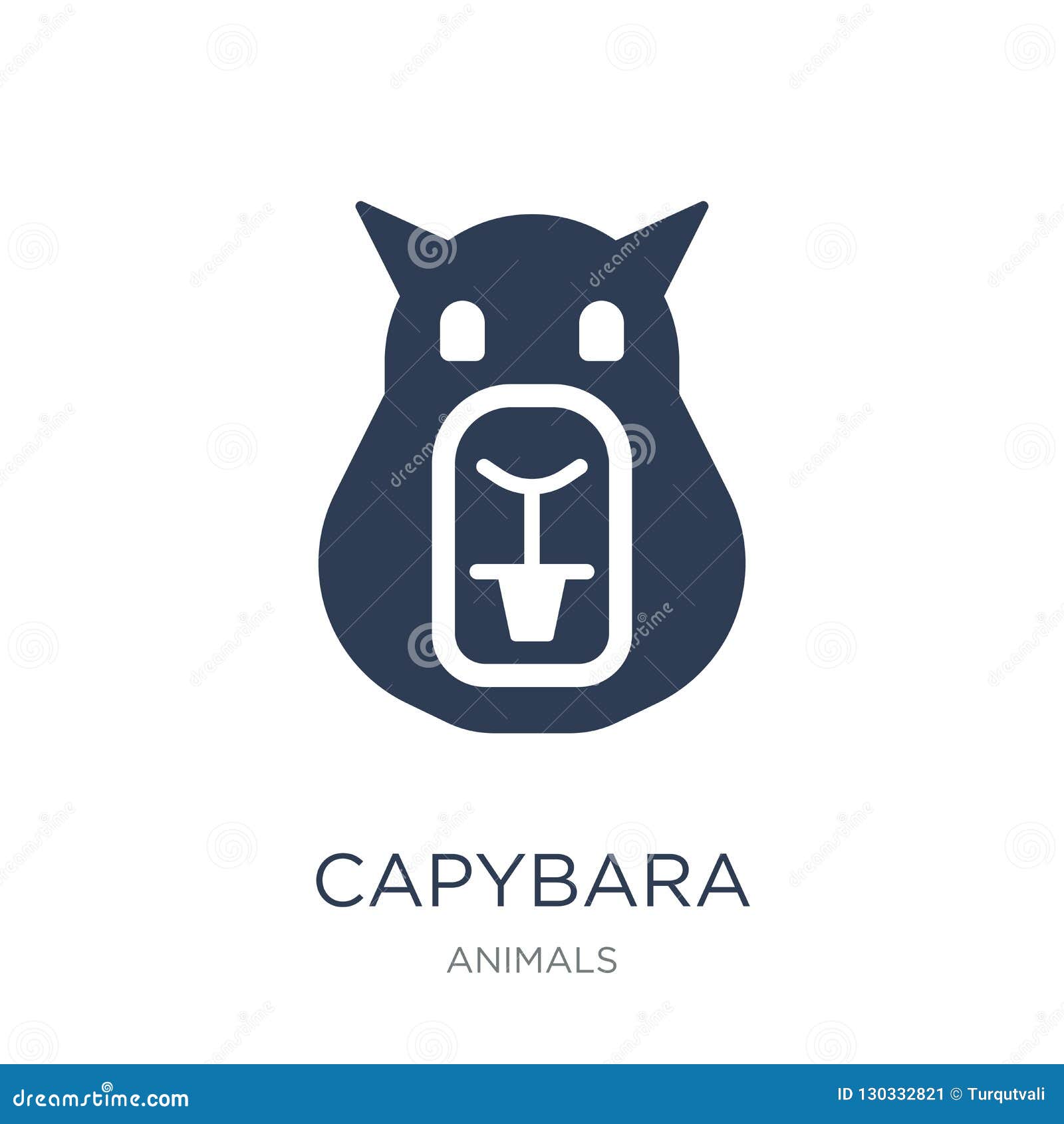 Capybara Icon. Trendy Flat Vector Capybara Icon on White Background ...