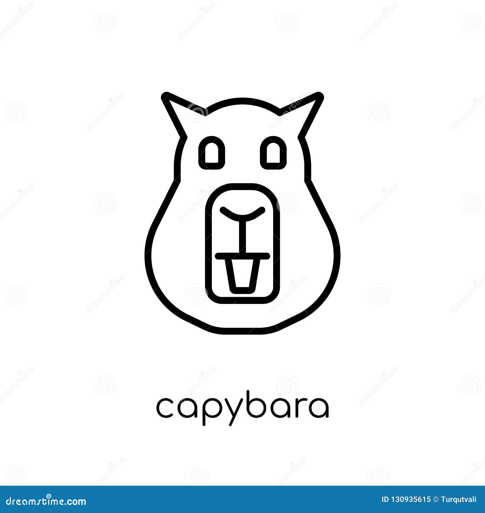 Capybara Icon. Trendy Flat Vector Capybara Icon On White Background ...