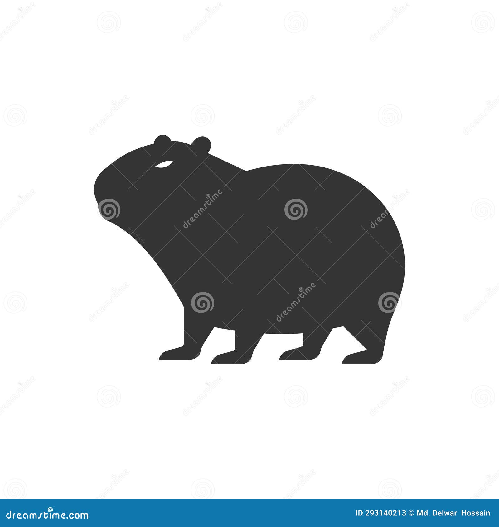 Capybara icon stock vector. Illustration of logo, vector - 293140213