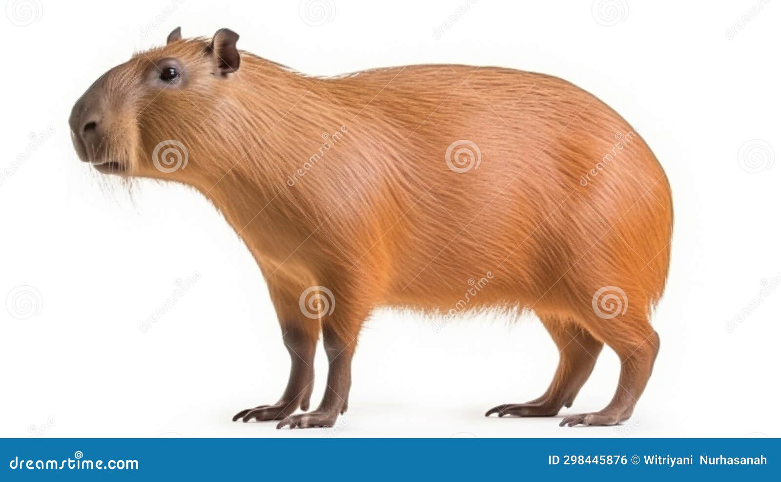 Capybara Isolated On White Background Cartoon Vector | CartoonDealer ...