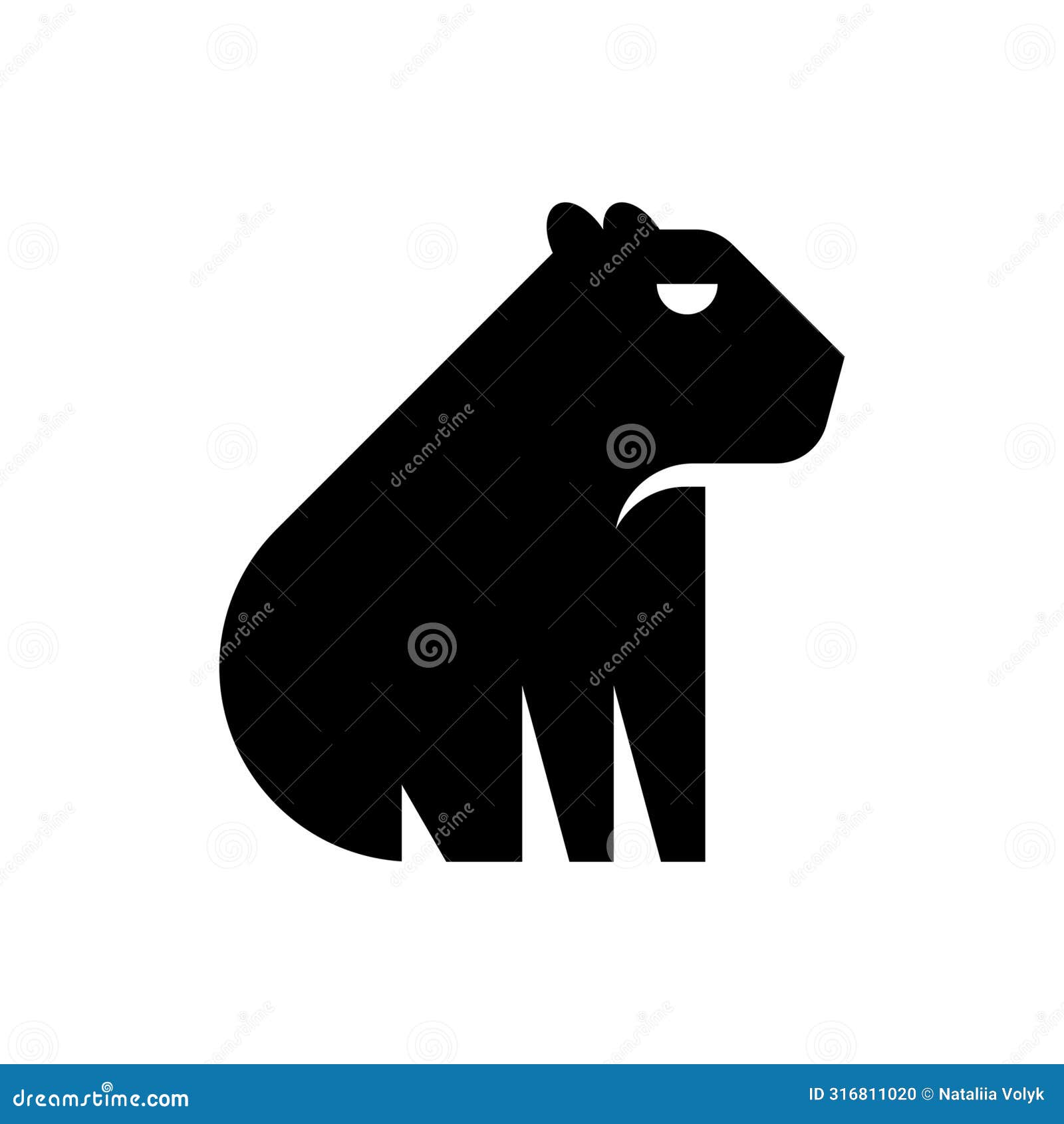 Capybara logo stock vector. Illustration of cute, funny - 316811020