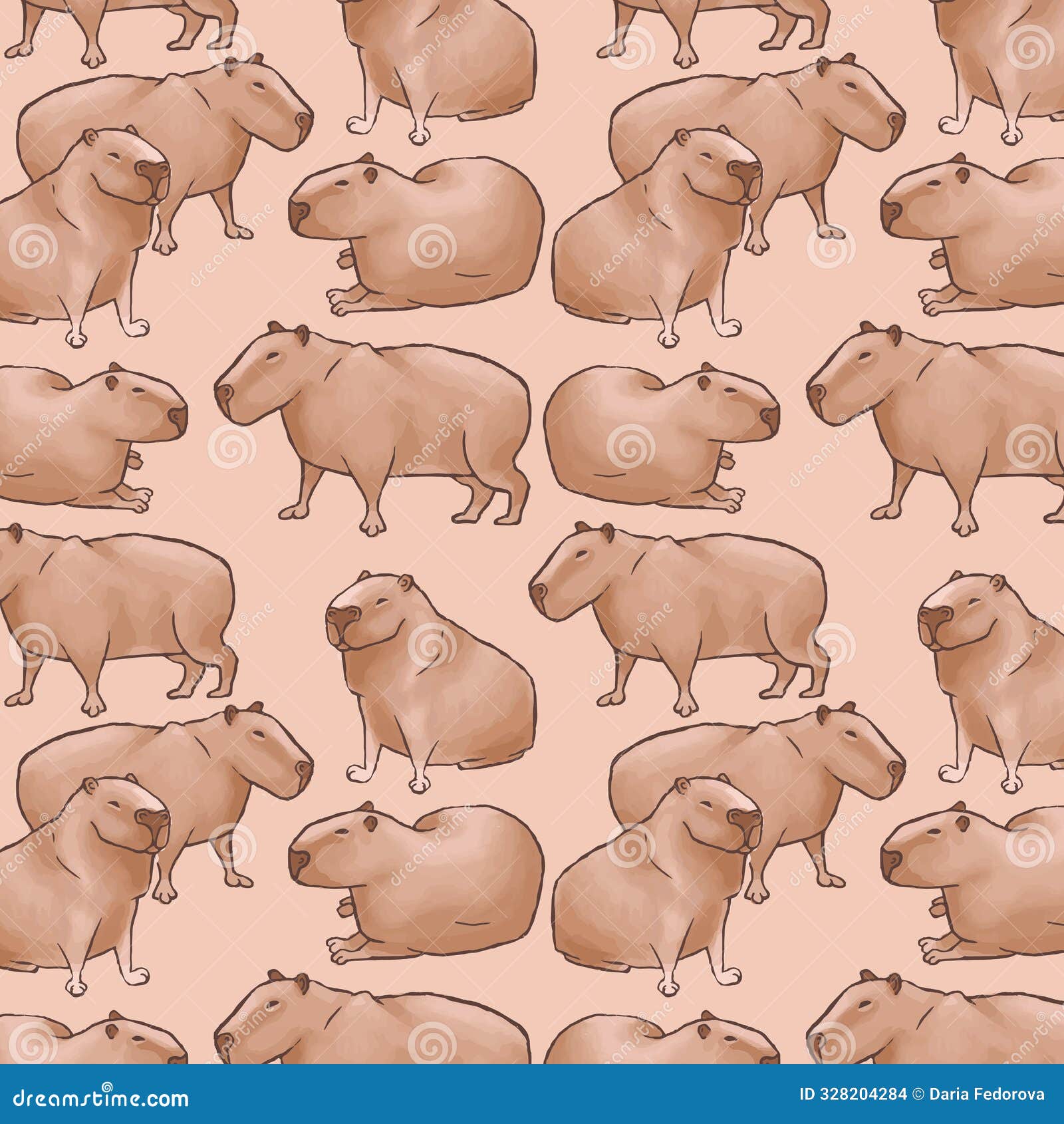 Artistic Capybara Portrait: Frostpunk Style Realistic Drawing Royalty ...