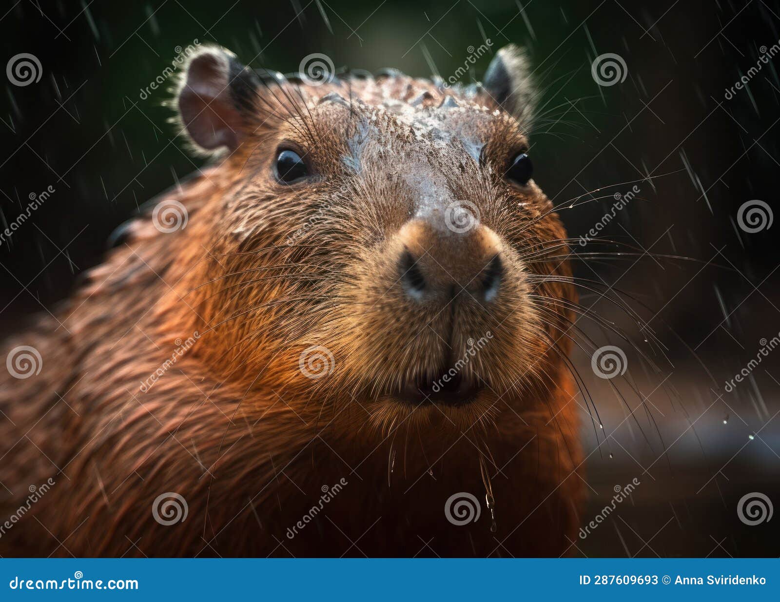 Capybara Portrait Created with Generative AI Technology Stock ...