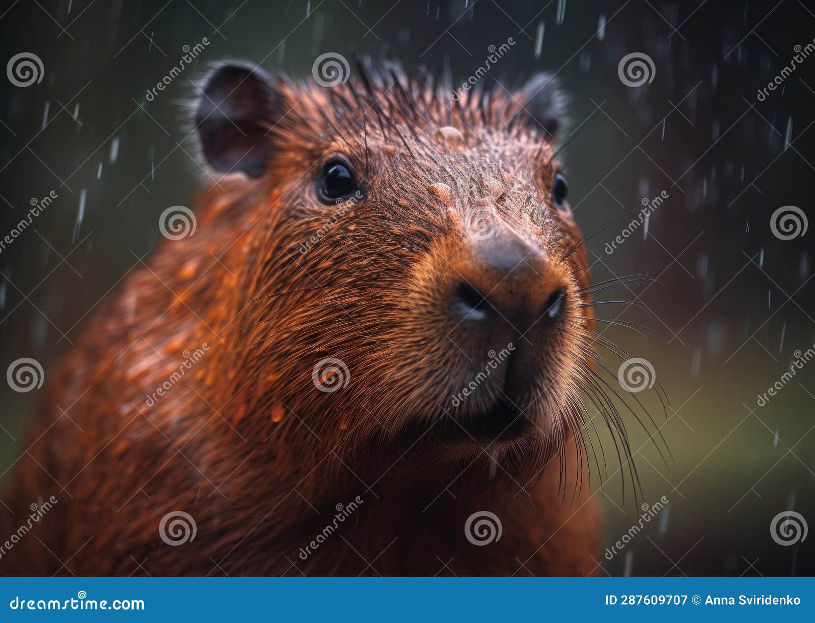 Capybara Portrait Created with Generative AI Technology Stock Image ...