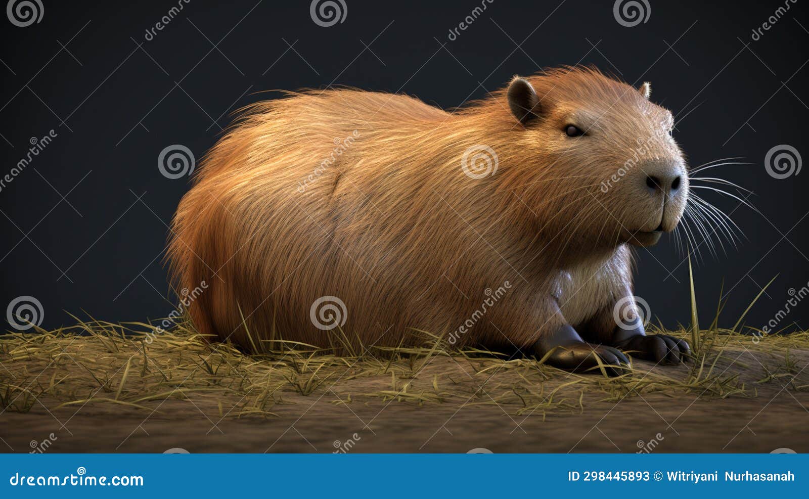 Capybara Resting On Shore Of Sea Or River Animals Theme Hydrochoerus ...