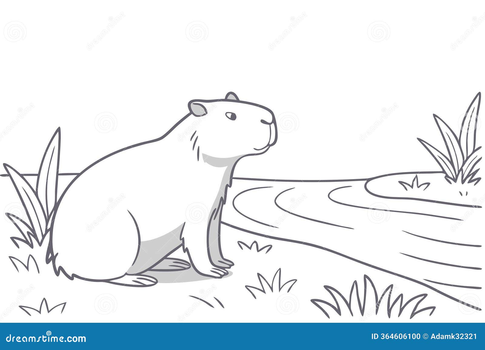 Riverside Outline Map Cartoon Vector | CartoonDealer.com #356997583