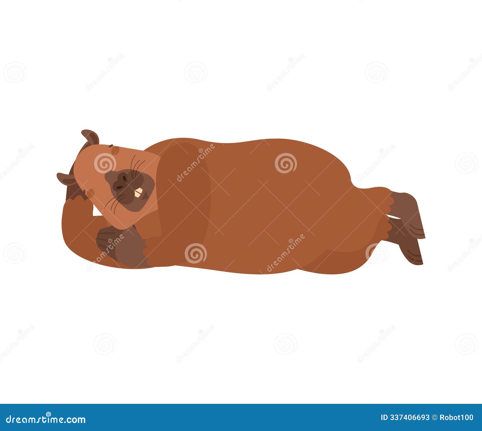 Capybara Sleeping. Rodent Sleeping Stock Vector - Illustration of ...