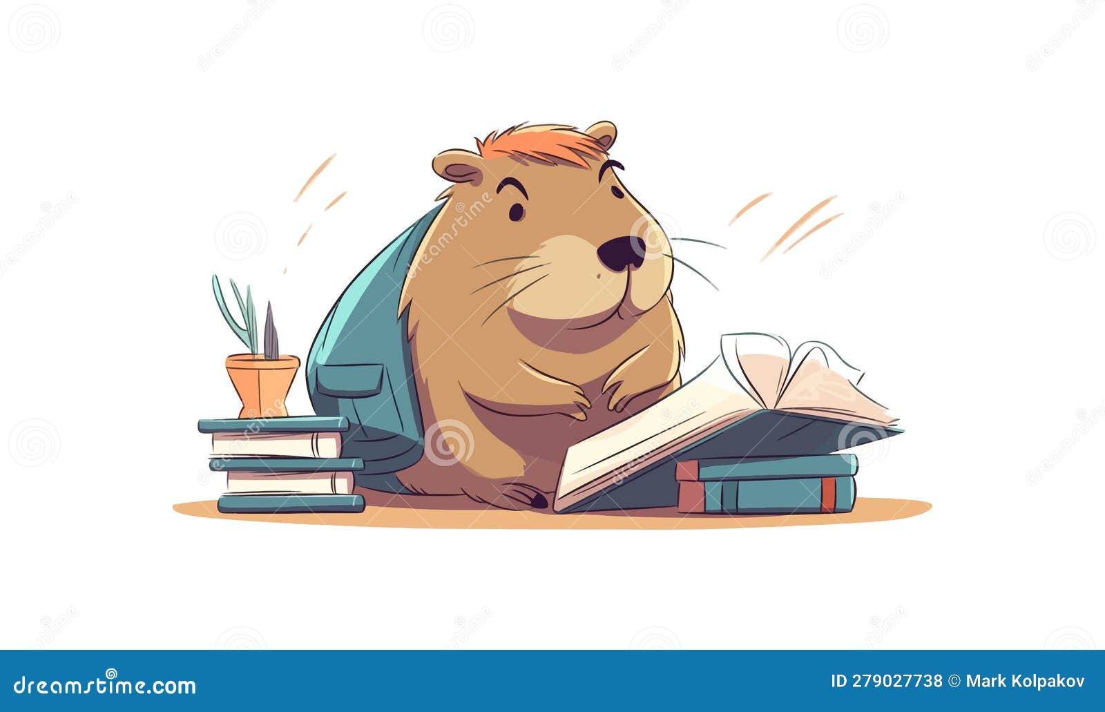 Capybara Science Experiments Set Vector Illustration | CartoonDealer ...