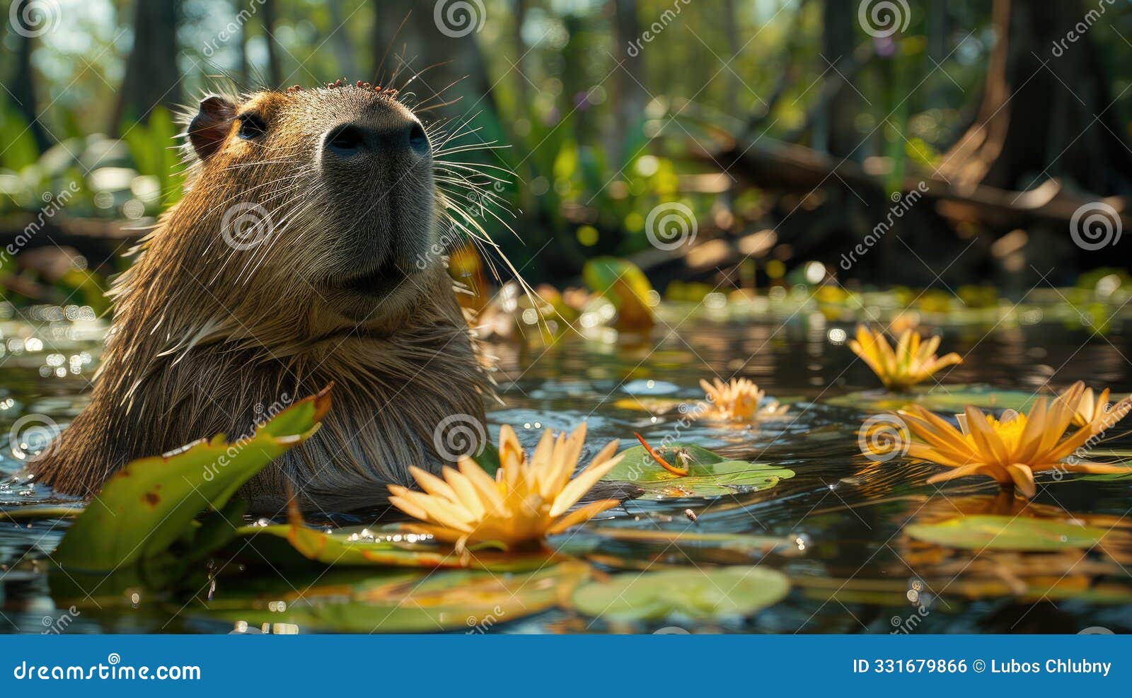 A Capybara In Its Natural Environment Stock Photography | CartoonDealer ...