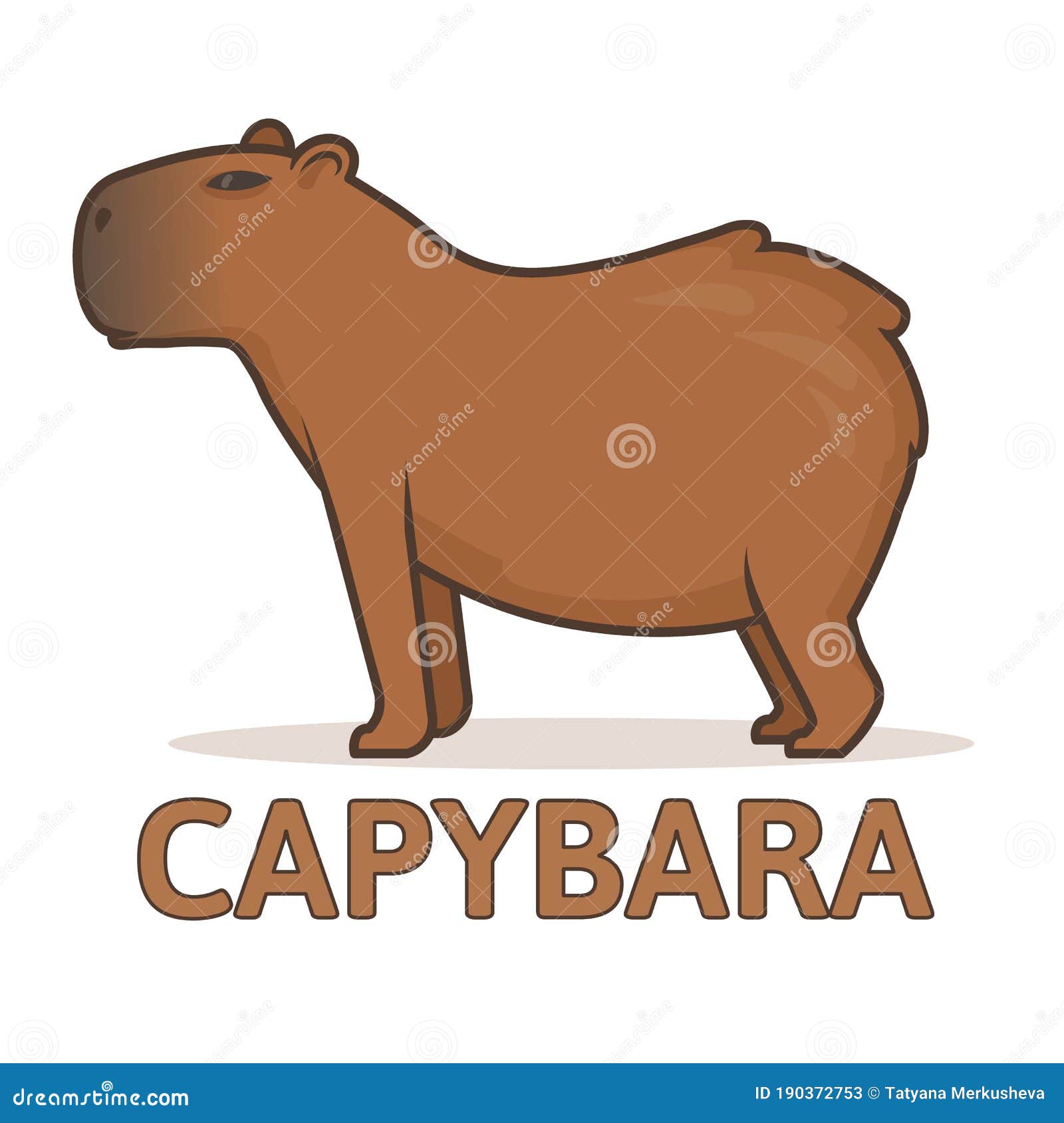 Cute Capybara Cartoon | CartoonDealer.com #80587217