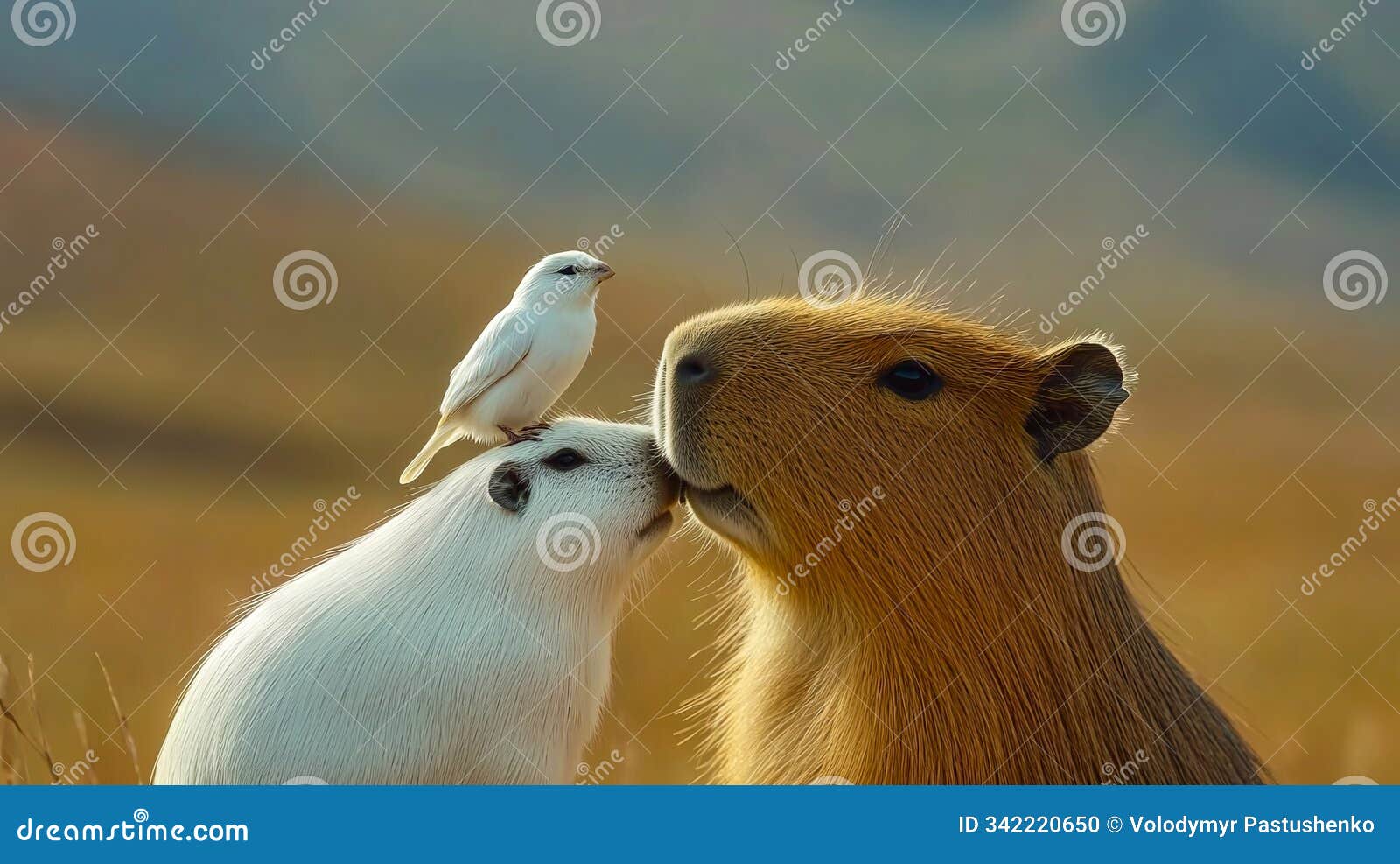 Capybara With Bird On Its Head Royalty-Free Stock Image | CartoonDealer ...