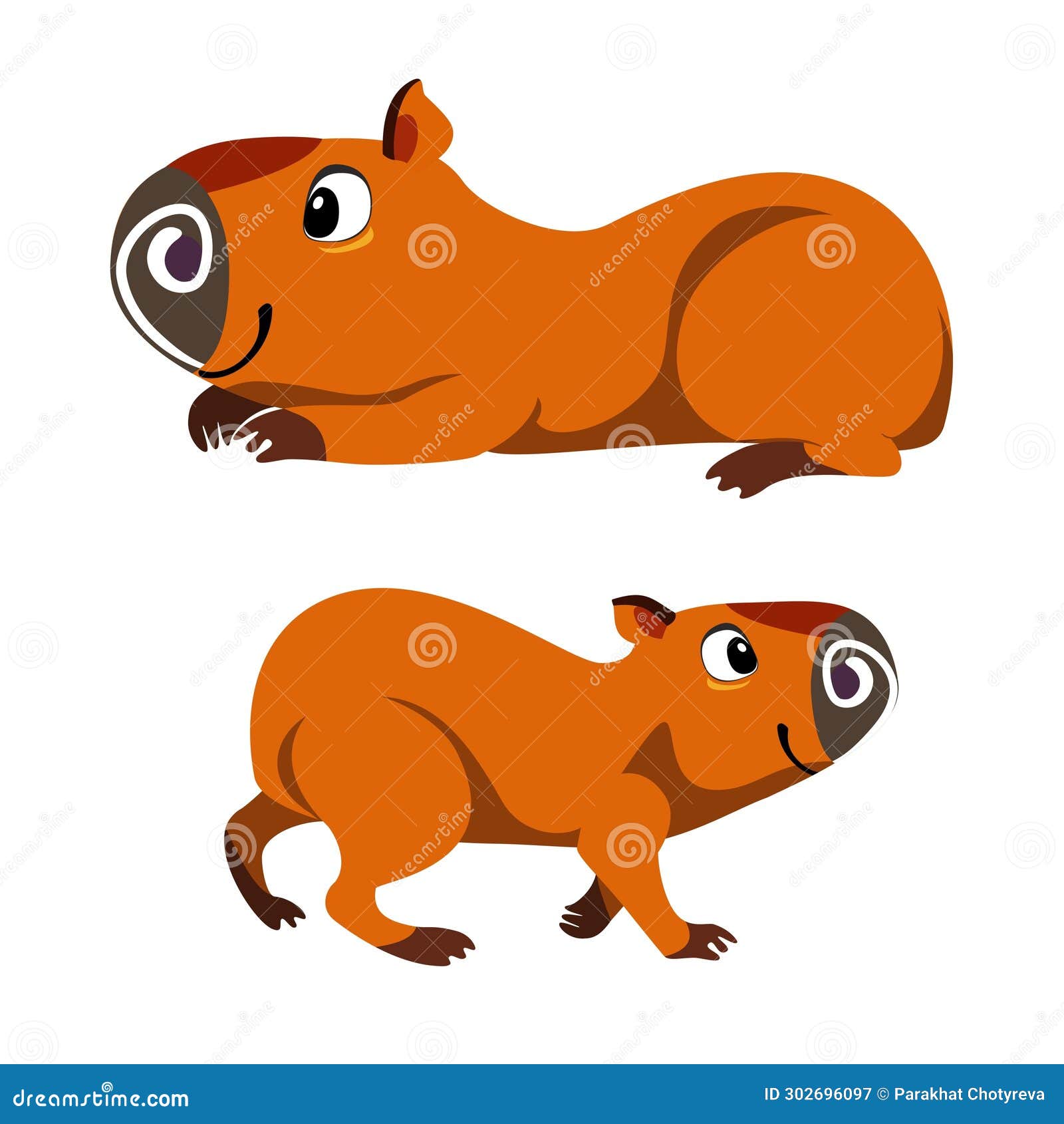 Capybaras.vector | CartoonDealer.com #302696097