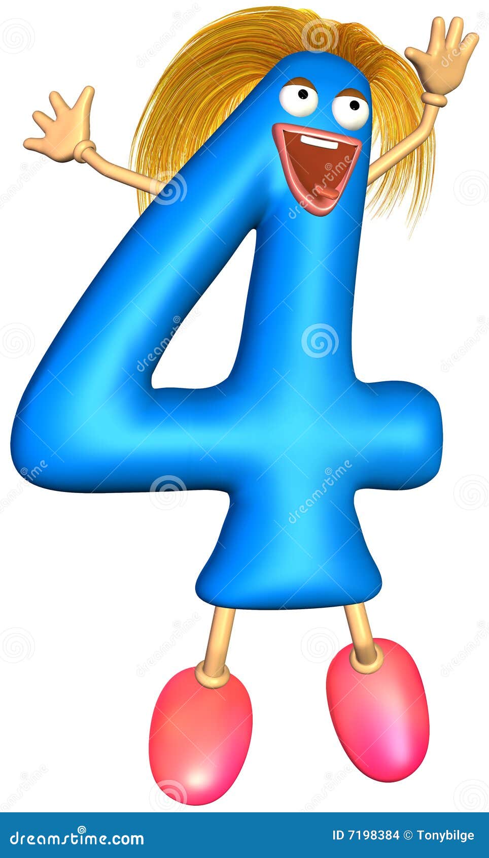 Carácter Del Dígito De Cuatro Stock de ilustración - Ilustración de ...