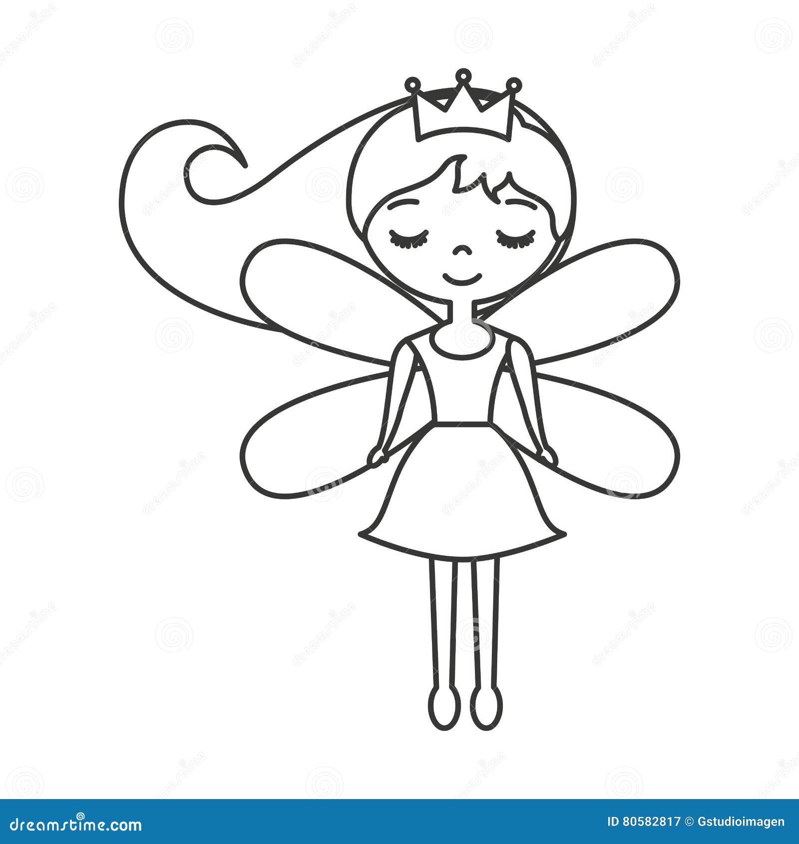 Carácter Lindo De La Hada Madrina Ilustración del Vector - Ilustración ...