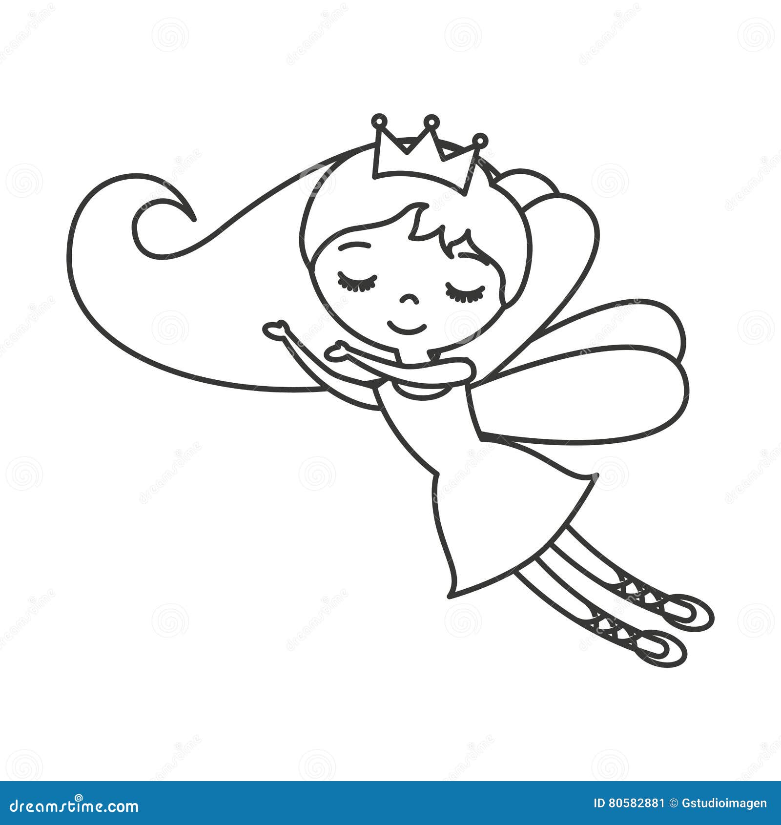 Carácter Lindo De La Hada Madrina Ilustración del Vector - Ilustración ...