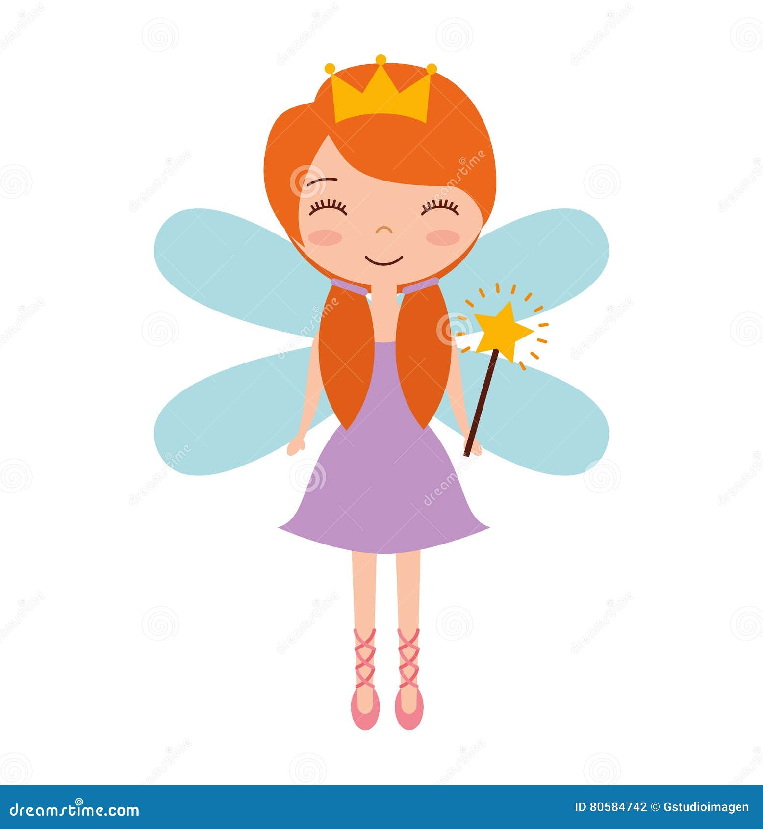 Carácter Lindo De La Hada Madrina Ilustración del Vector - Ilustración ...