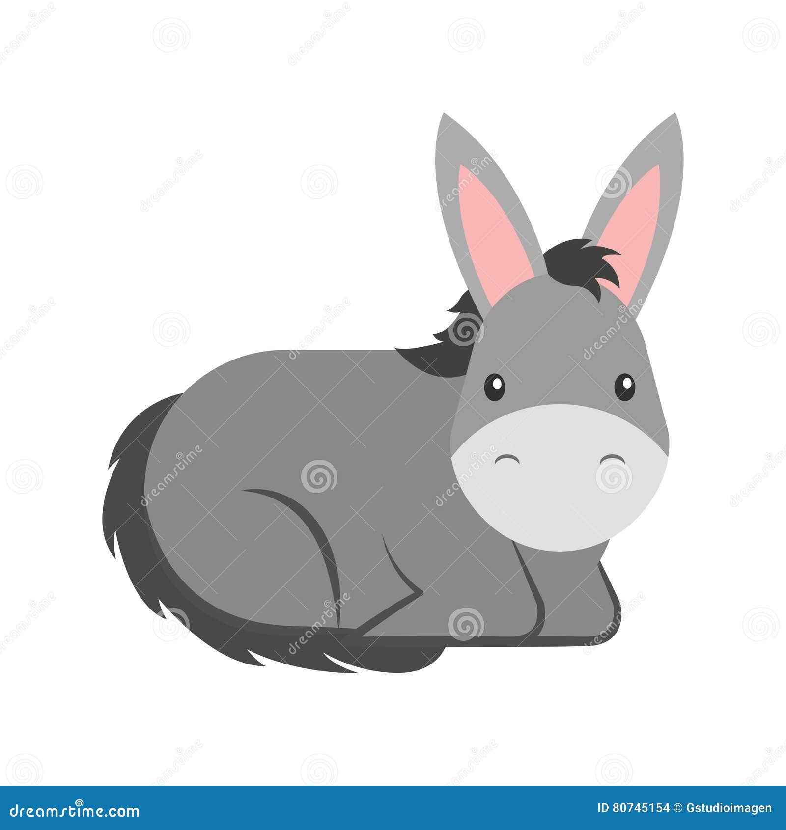 Carácter Lindo Del Pesebre De La Mula Ilustración del Vector ...