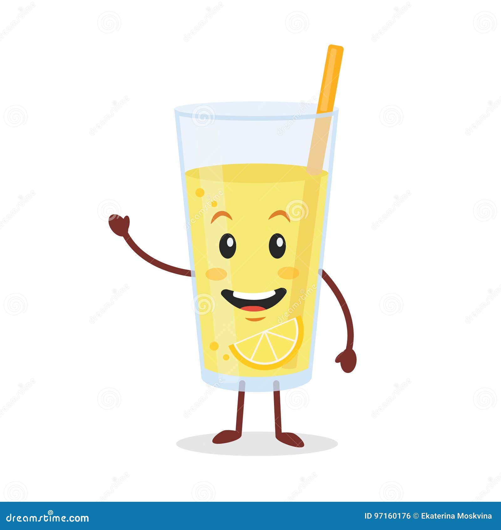 Caráter bonito da limonada ilustração do vetor. Ilustração de vetor ...