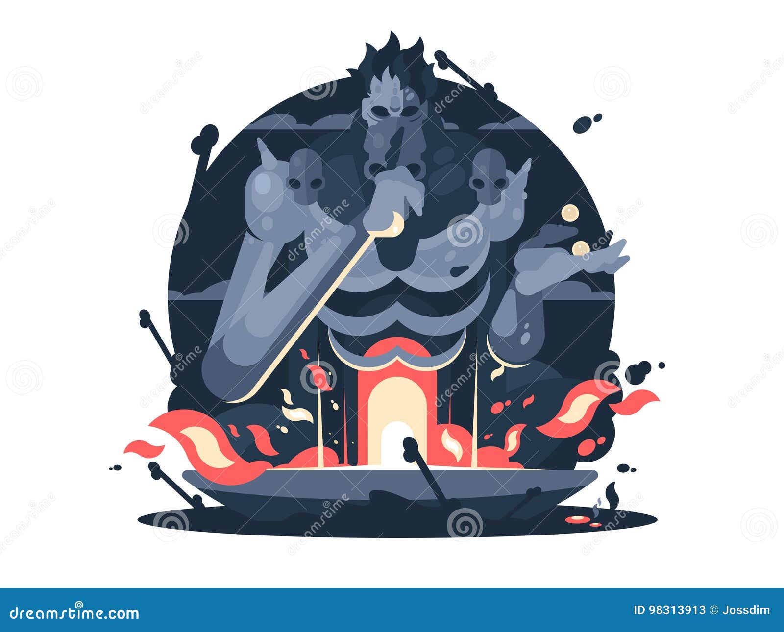 Caráter Da Morte Do Deus De Hades Ilustração do Vetor - Ilustração de ...