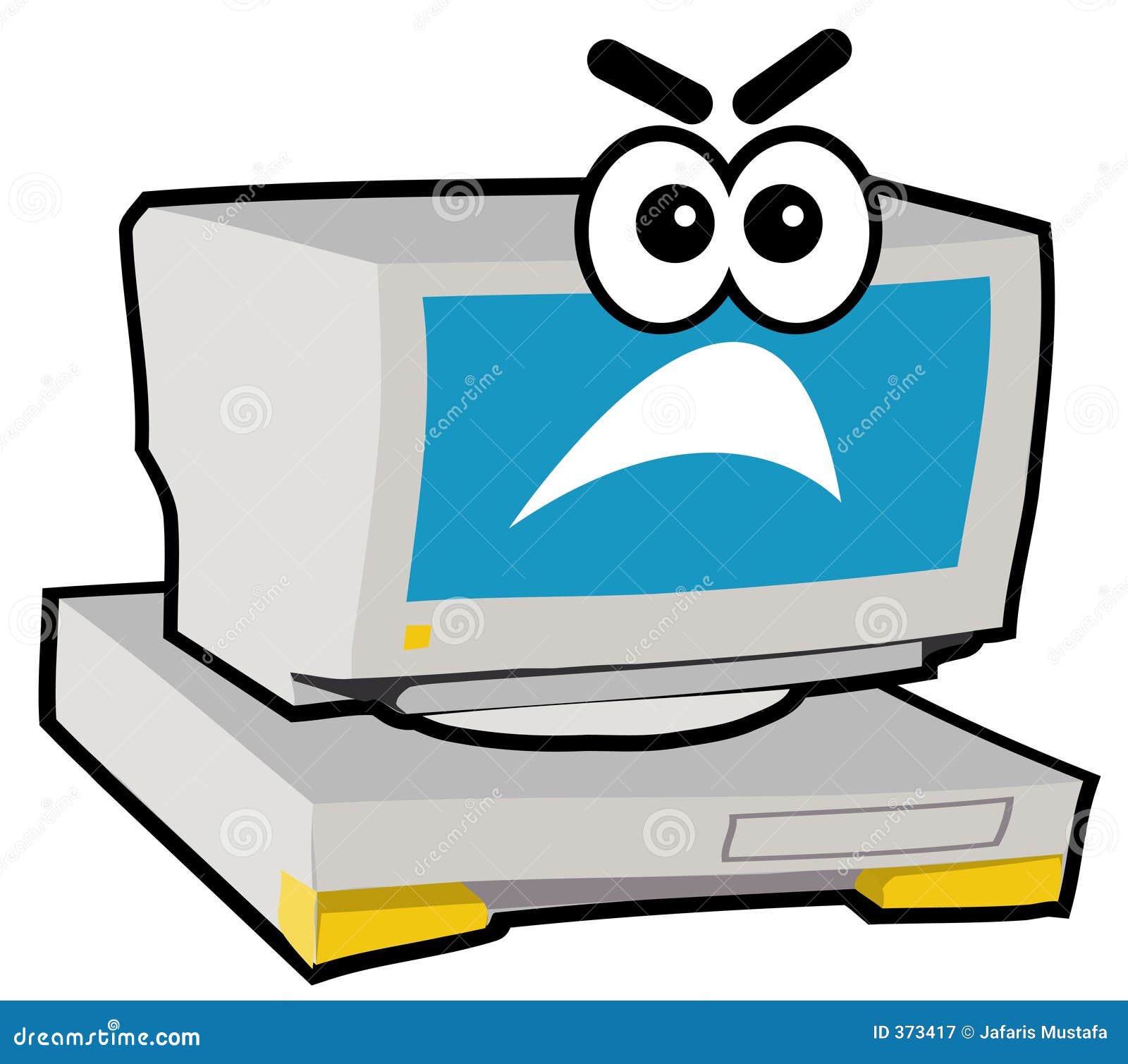 Caráter Do Computador - Louco Ilustração do Vetor - Ilustração de ...